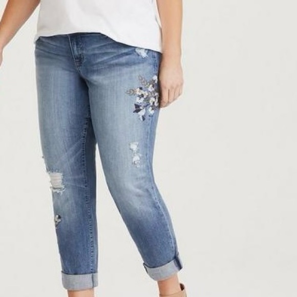 torrid | Jeans | Torrid Boyfriend Jean Vintage Stretch Light Wash With ...